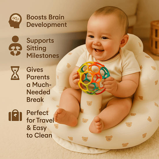 Inflatable Baby Sit Up Chair – Portable Support Seat | PamperPocket